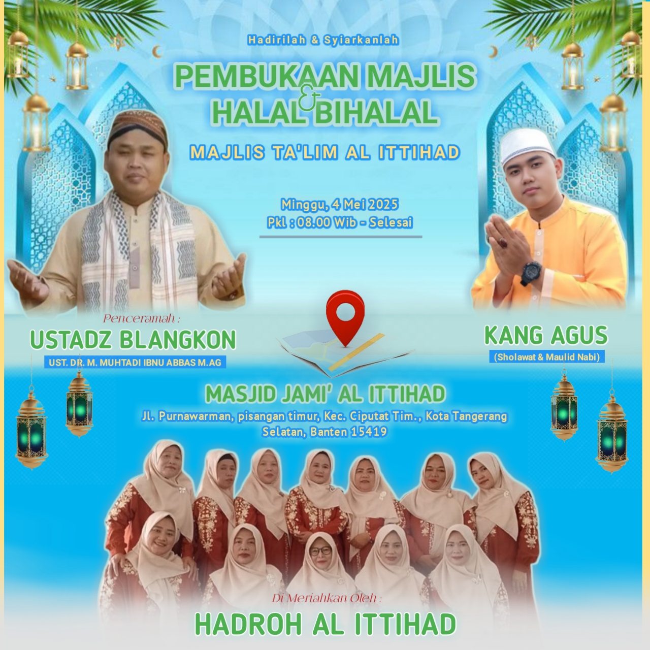 Pengajian Rutin Bulanan di Majelis Taklim Masjid Al Ittihat Pisangan Ciputat Timur Tangsel ...